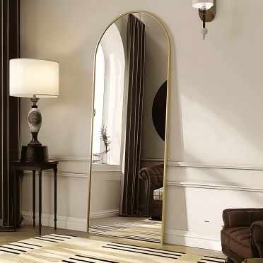 Mainstays 13x49 Full-Length Rectangular Gold Mirror - Walmart.com
