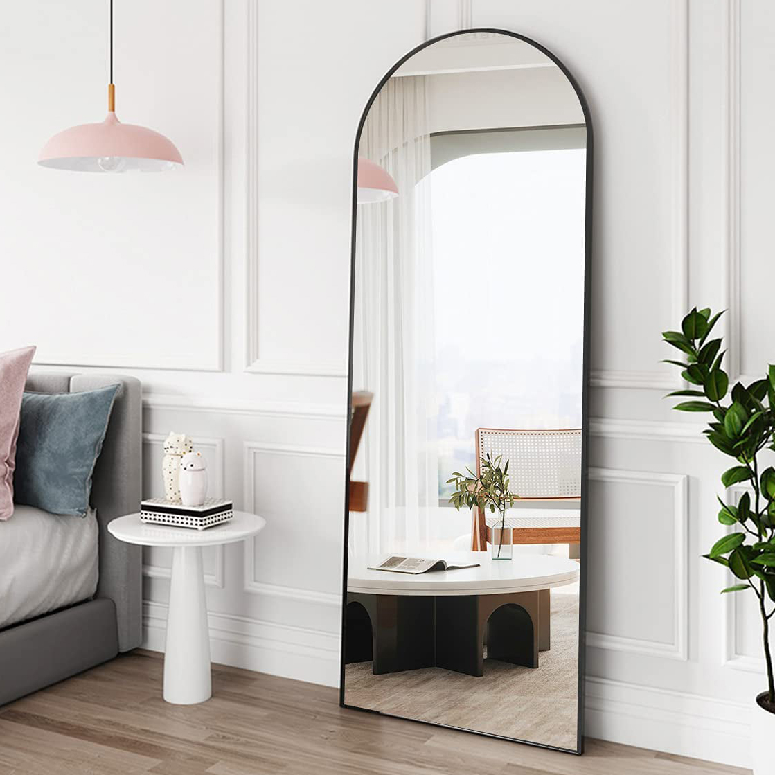 Kate and Laurel Rhodes Modern Full Length Framed Octagon Wall Mirror ...