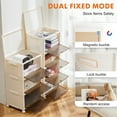 Tinytimes 1pc 4tier Collapsible Stackable Plastic Storage Bins With Lid