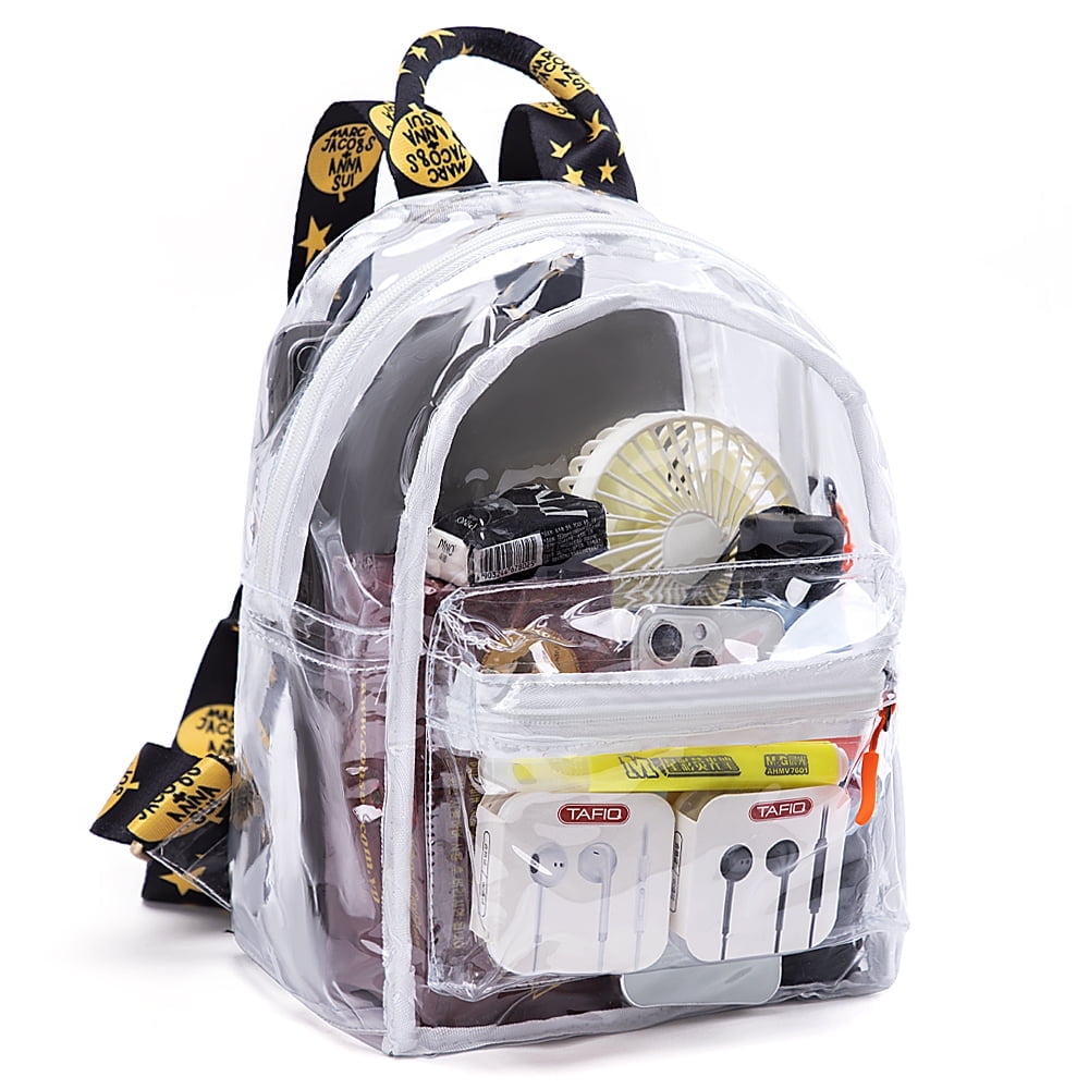 Tinyat Clear Backpack Women Heavy Duty Transparent Bag PVC See Through ...