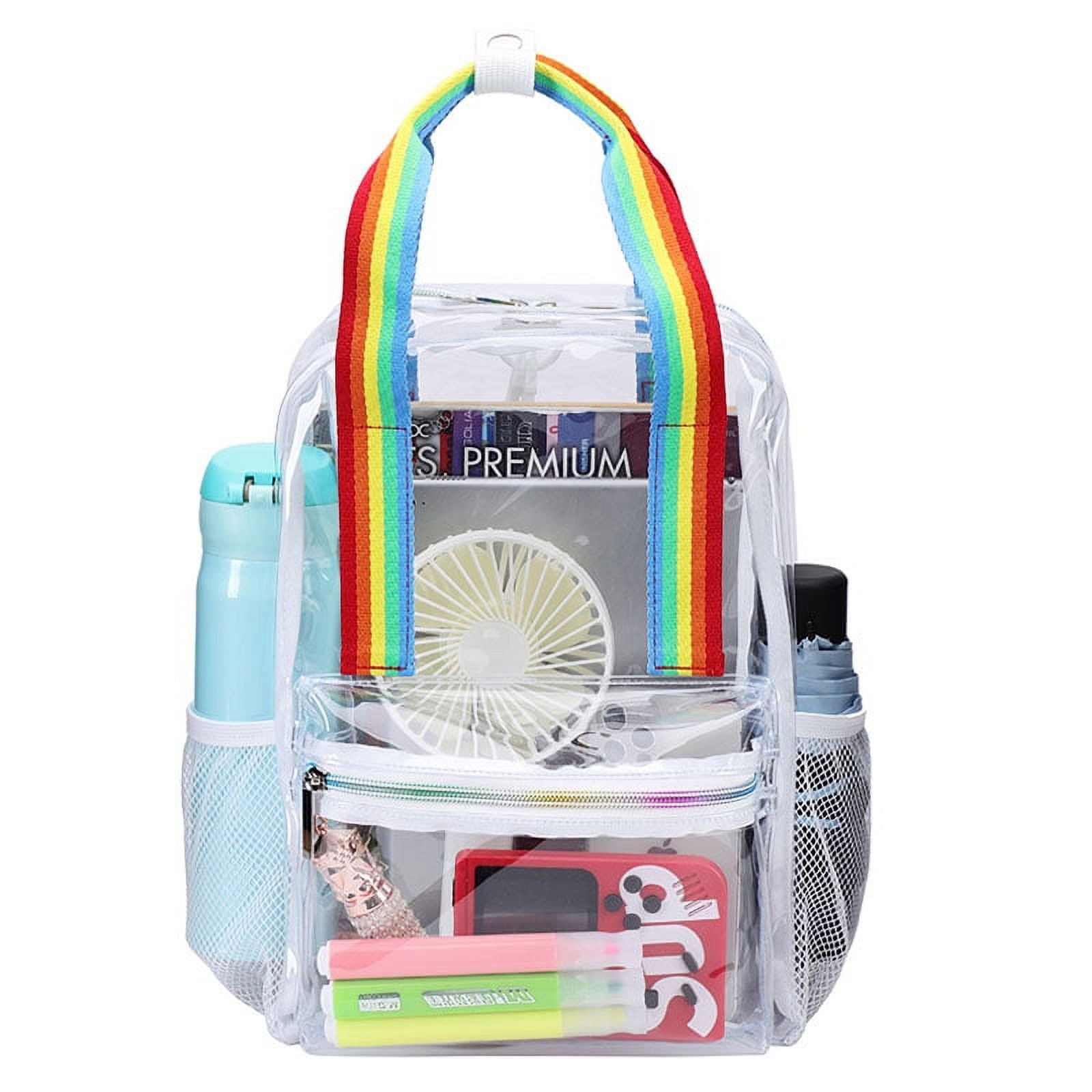 Tinyat Clear Backpack for Women PVC Transparent Bag Clear School Bag ...