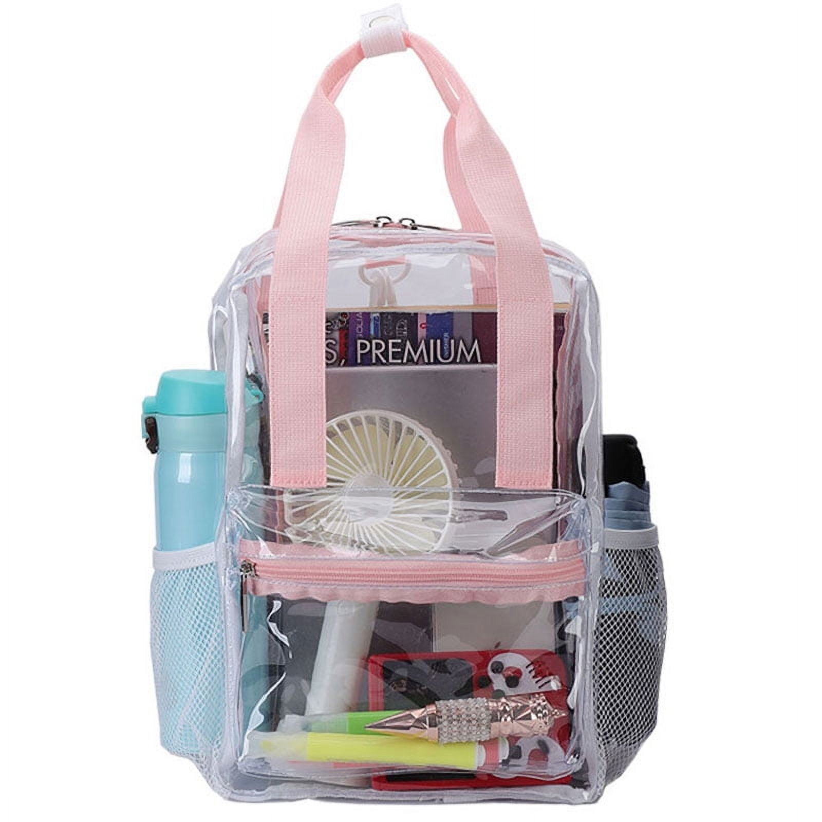 Tinyat Clear Backpack for Women PVC Transparent Bag Clear School Bag ...