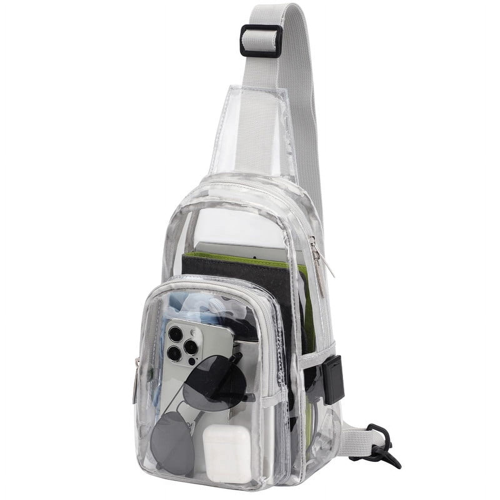 Tinyat Clear Sling Bag for Women Pvc Men Waterproof Usb Crossbody Bag ...