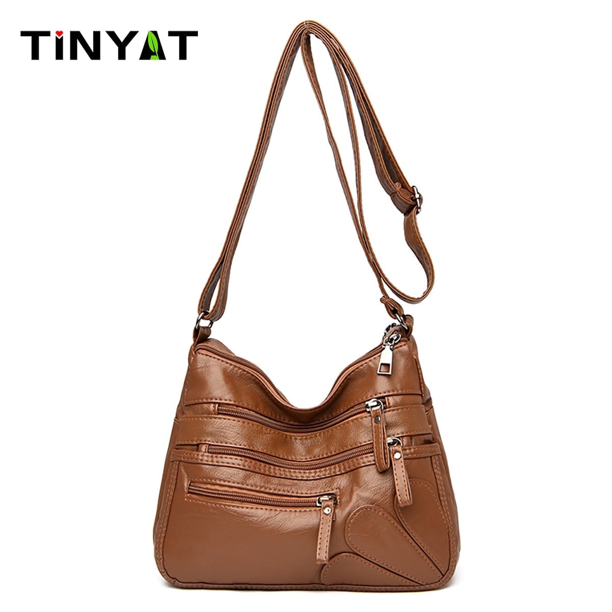 Tinyat Women's Multi Strap Crossbody Purses, Soft PU Shoulder Bags with ...