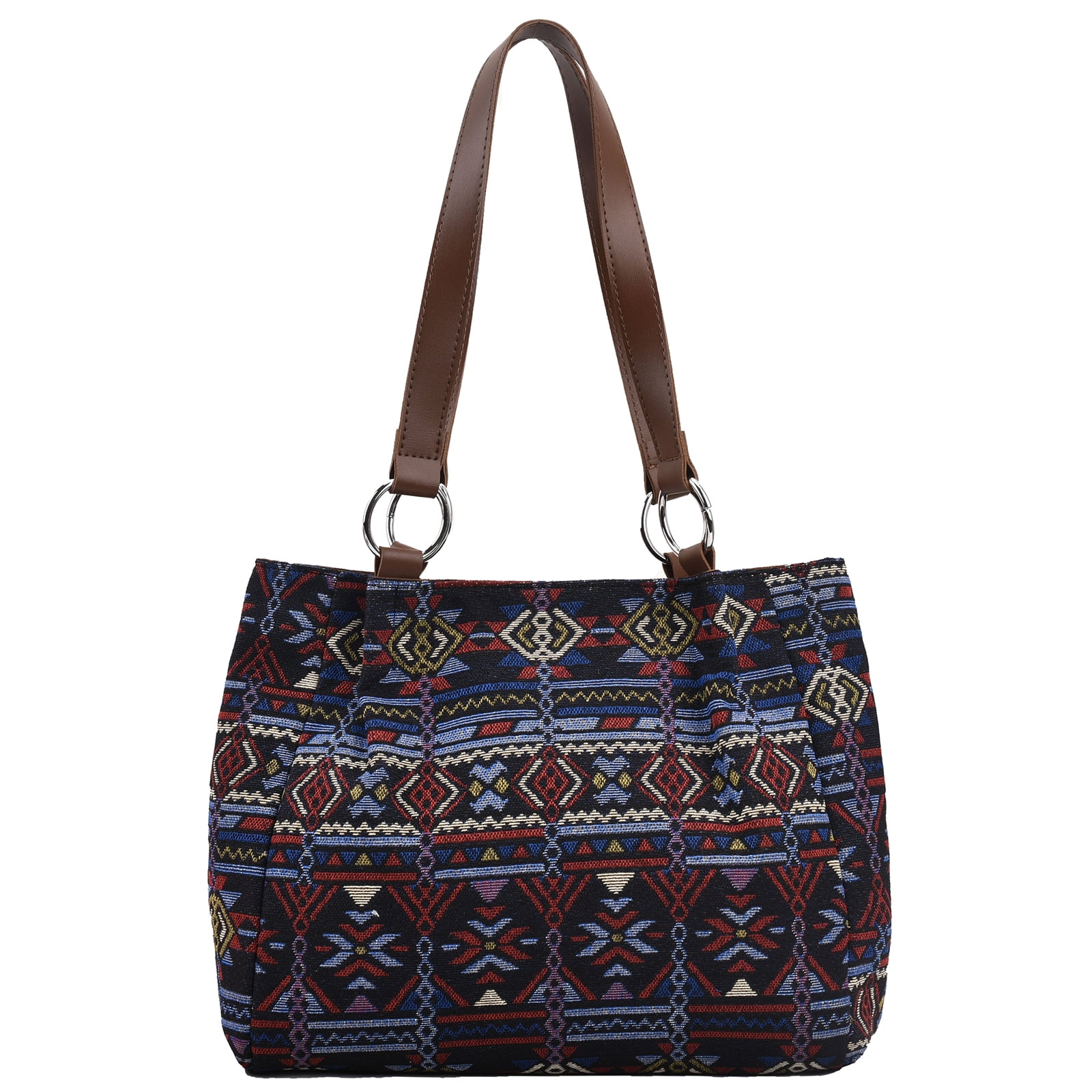 Tinyat Women's Hobo Shoulder Bag Woven Leathers Linen Bohemia Multi ...