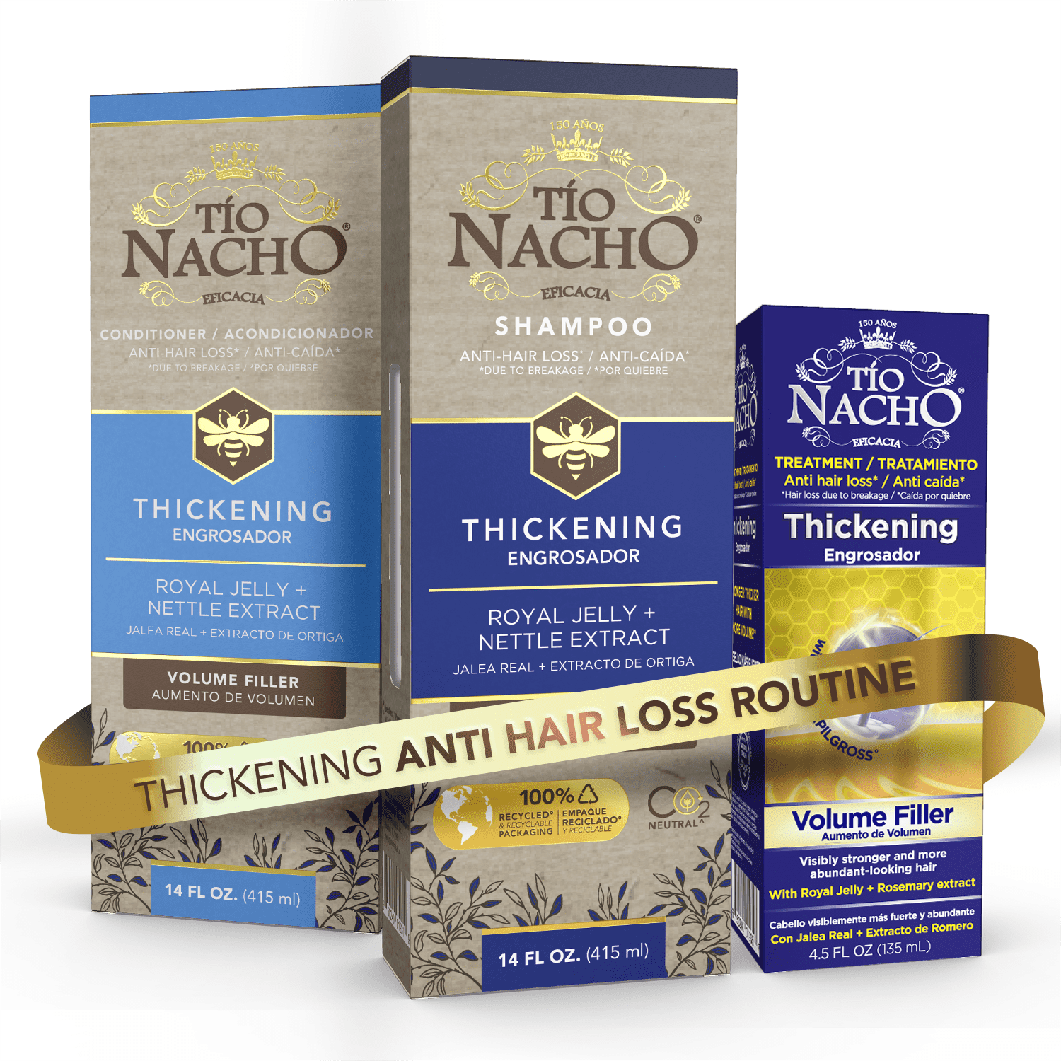 Tio Nacho Thickening Hair Care Bundle- Shampoo, Conditioner & Treatment ...