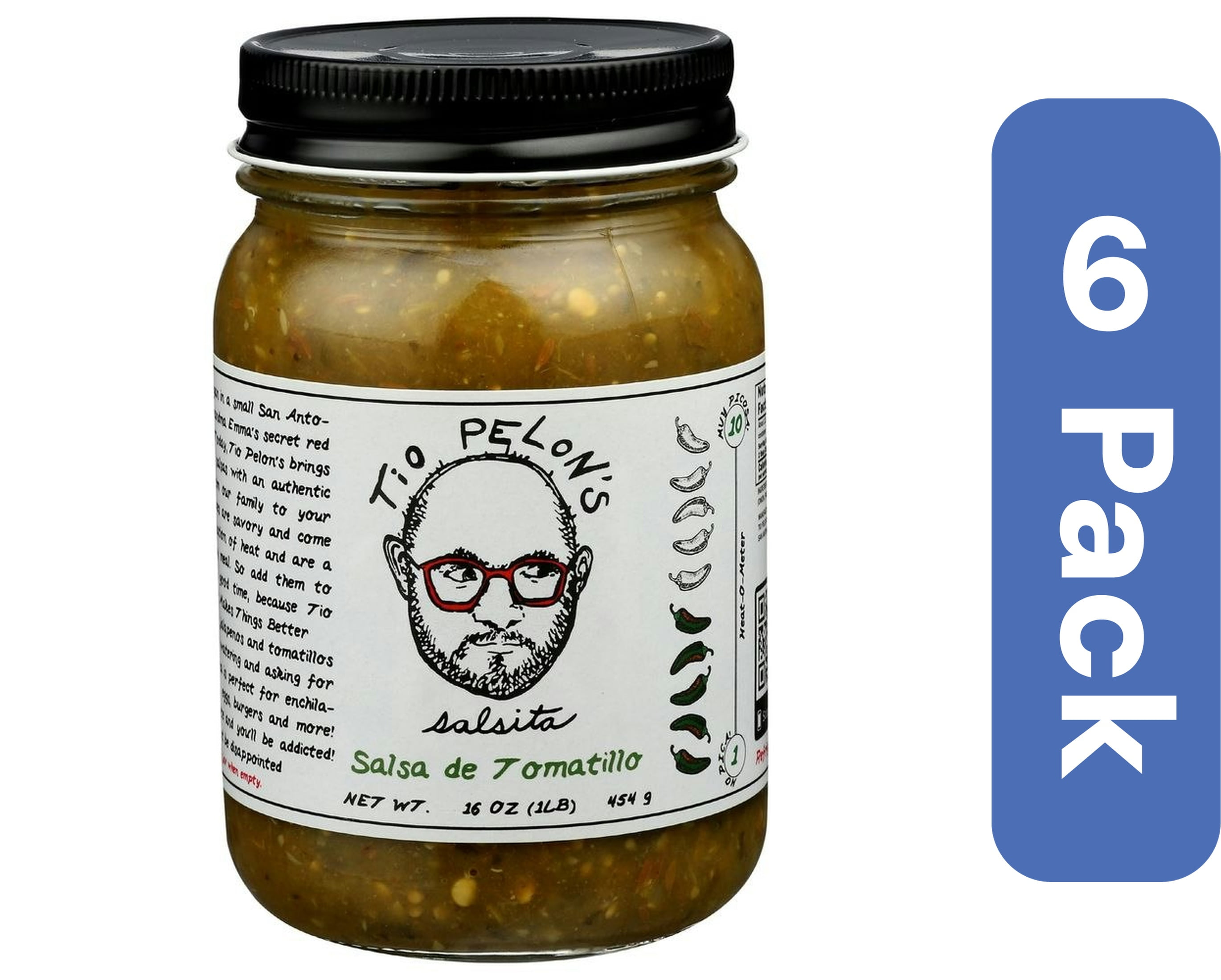 Tio Pelon's Salsita Inc Salsa Tomatillo 16 oz (Pack Of 6) - Walmart.com