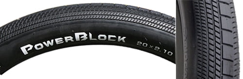 Tioga PowerBlock BMX Bike Tire - 20 x 1.6, 60 TPI, Clincher, Wire Bead ...