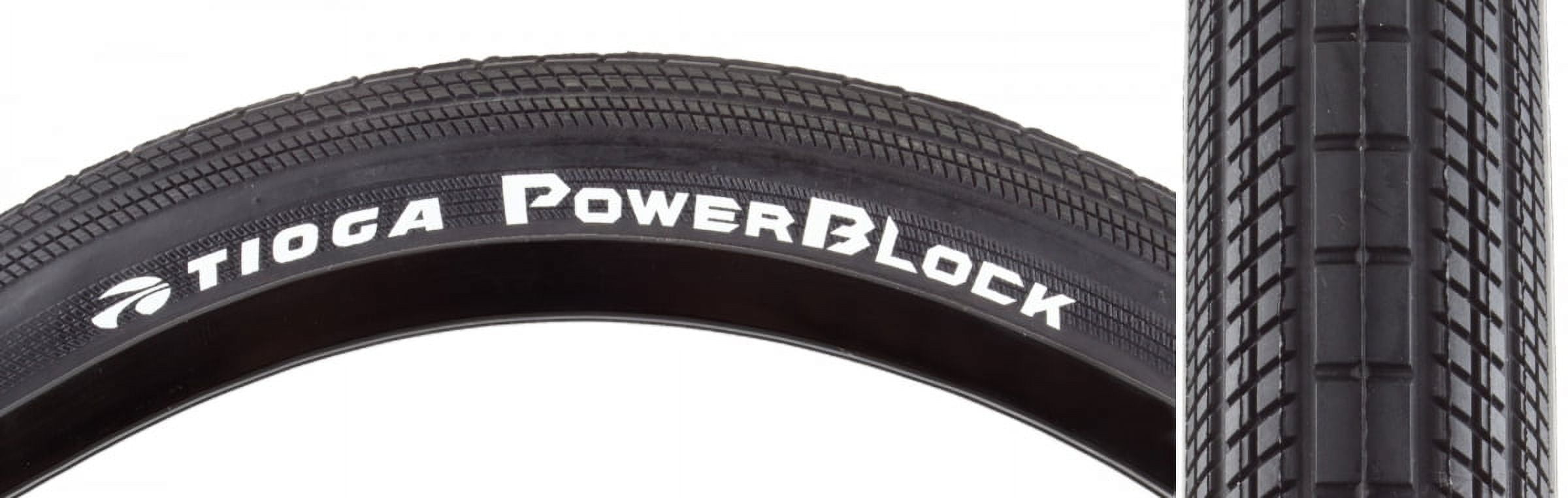 Tioga PowerBlock Tire 20 x 1.75 Clincher Wire Black 60tpi BMX Bike ...
