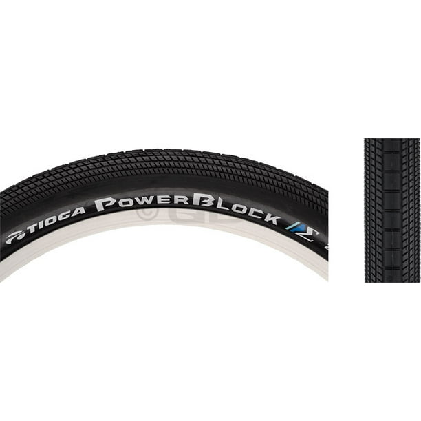 Tioga PowerBlock Tire 20 x 1.95 Clincher Wire Steel Black 60tpi BMX ...