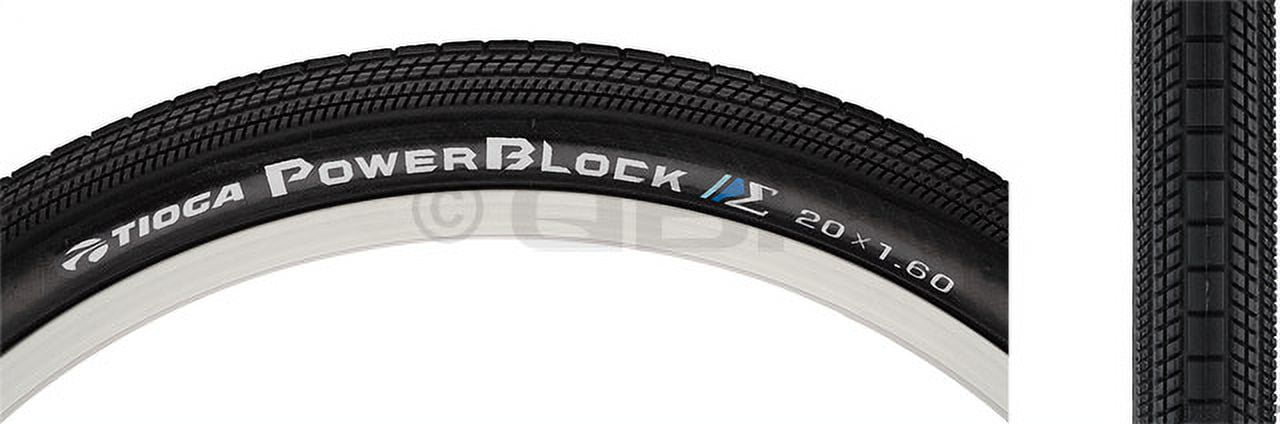 Tioga PowerBlock Tire: 24x2.10 Wire Bead, Black - Walmart.com