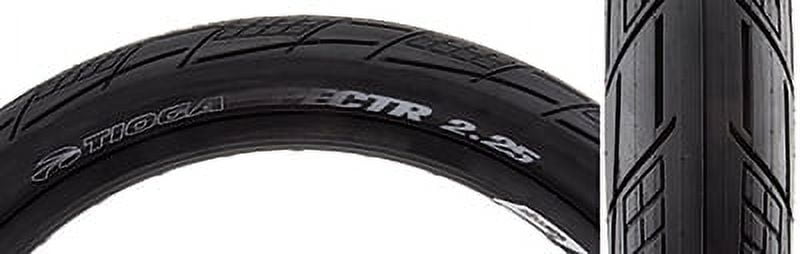 Tioga SPECTR Tire 20 x 2.25 TPI 120 Clincher Wire Black Reflective BMX ...