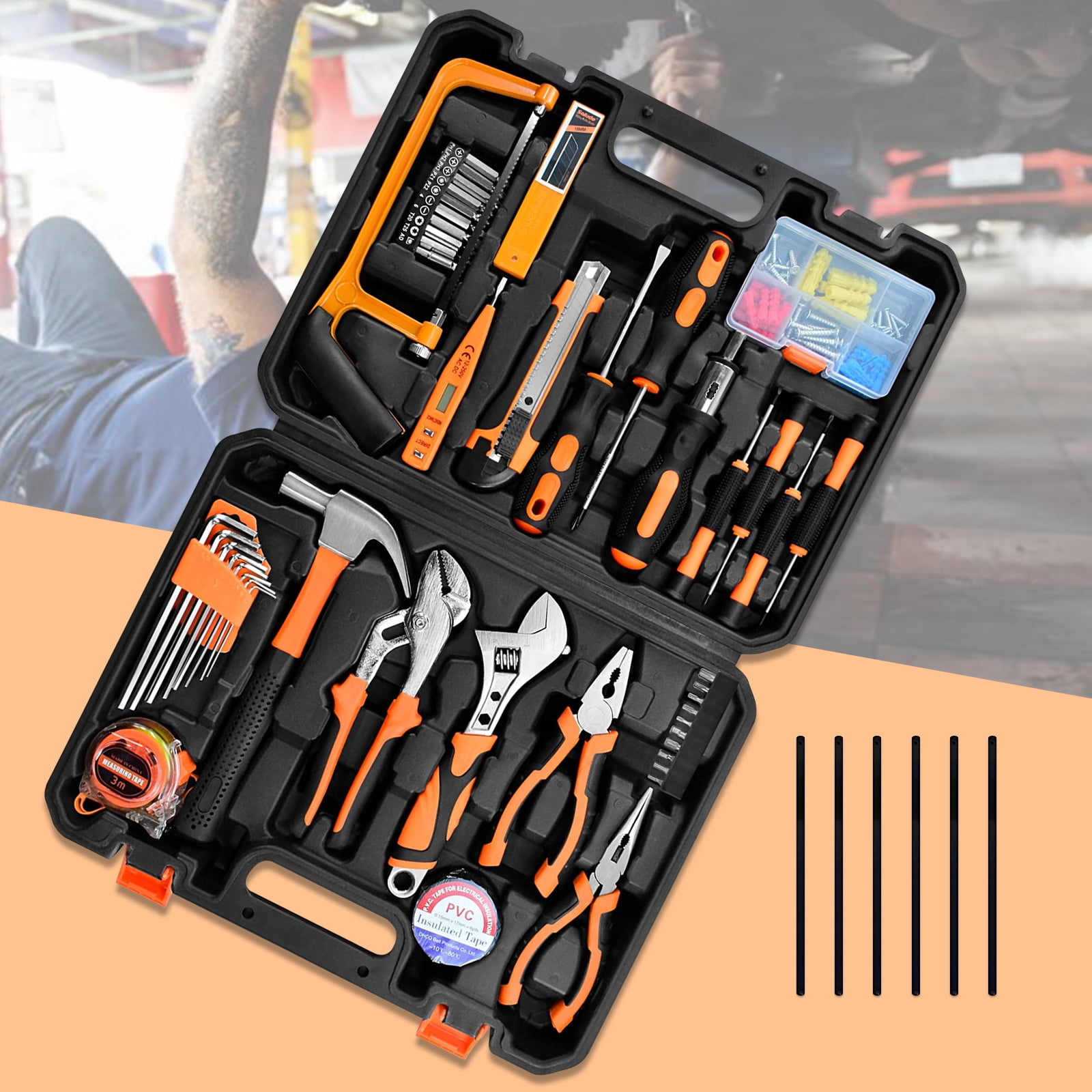TiokMc 148 Pieces Tool Set, Home Repair Tool Kit for Men Women, General ...