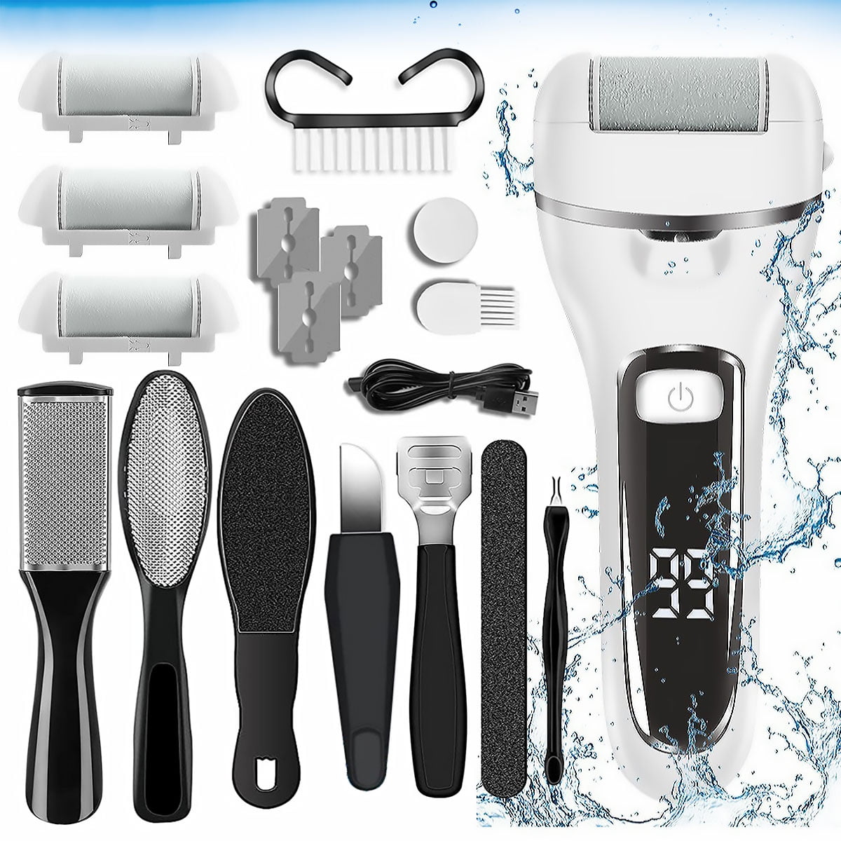 TiokMc Electric Callus Remover, Rechargeable Pedi Machine for Feet, 3 ...