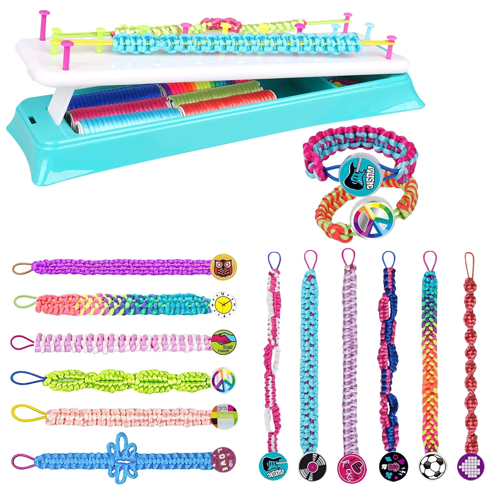 TiokMc Friendship Bracelet DIY Kit, Toys for Tween Girls, 12 Bracelets ...