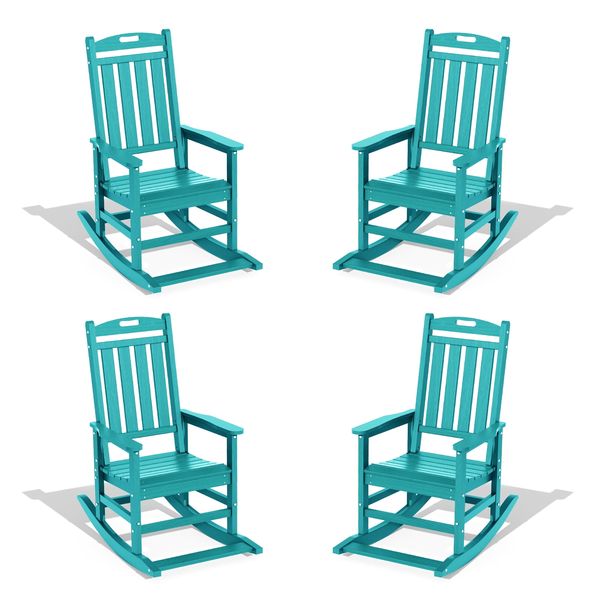 Tioline Outdoor HDPE Weather Resistant for Porch, Garden Lawn Rocker ...