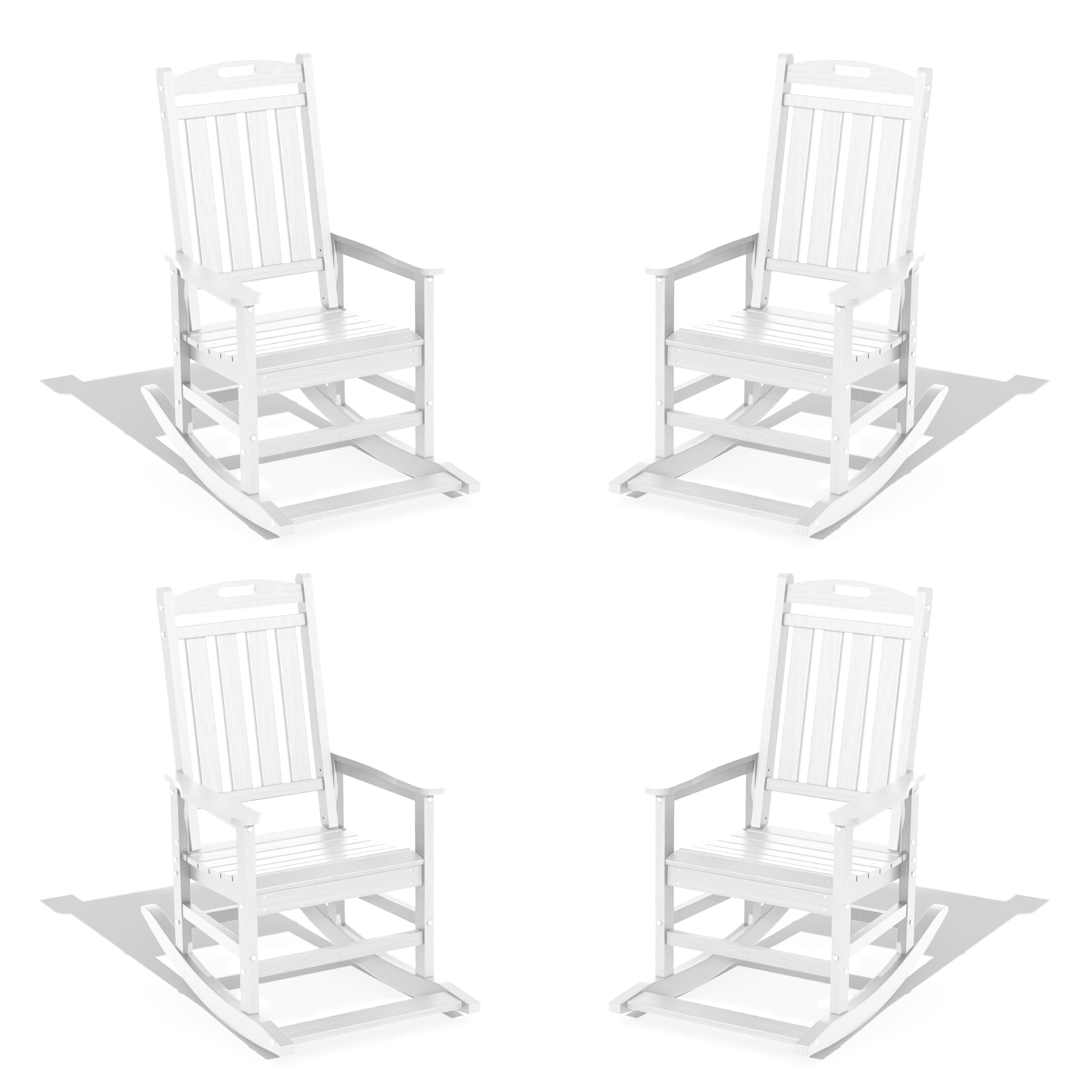 Tioline Outdoor HDPE Weather Resistant for Porch, Garden Lawn Rocker ...