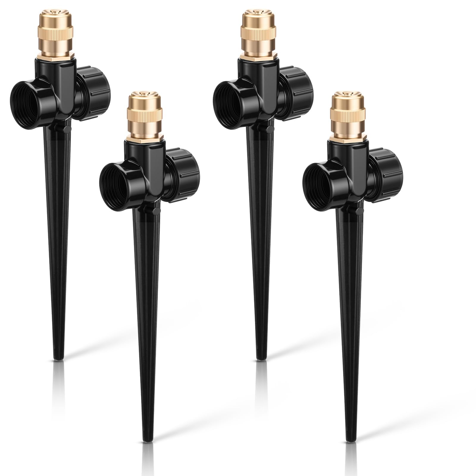 Tioncy 4 Pack Metal DHF10 Lawn Sprinkler Automatic Garden Water ...