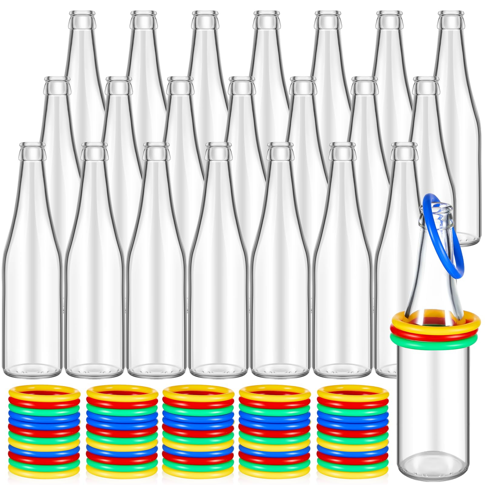 Tioncy 72 Pcs Ring Toss Game Outdoor Carnival Games Backyard Adults Fun ...