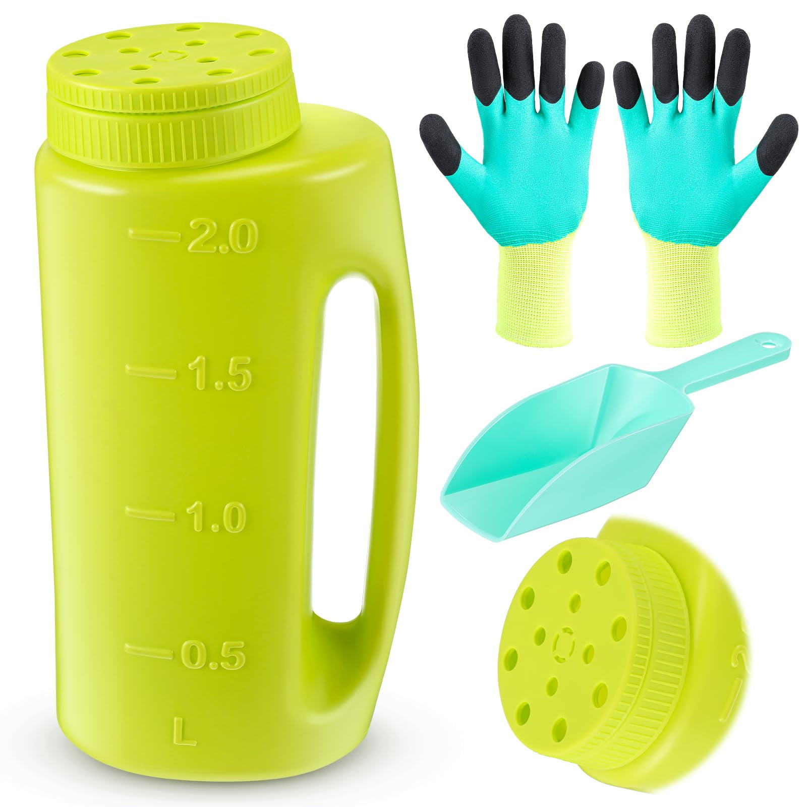 Tioncy Seed Spreader Fertilizer Salt Spreader Handheld Shaker for Lawn ...