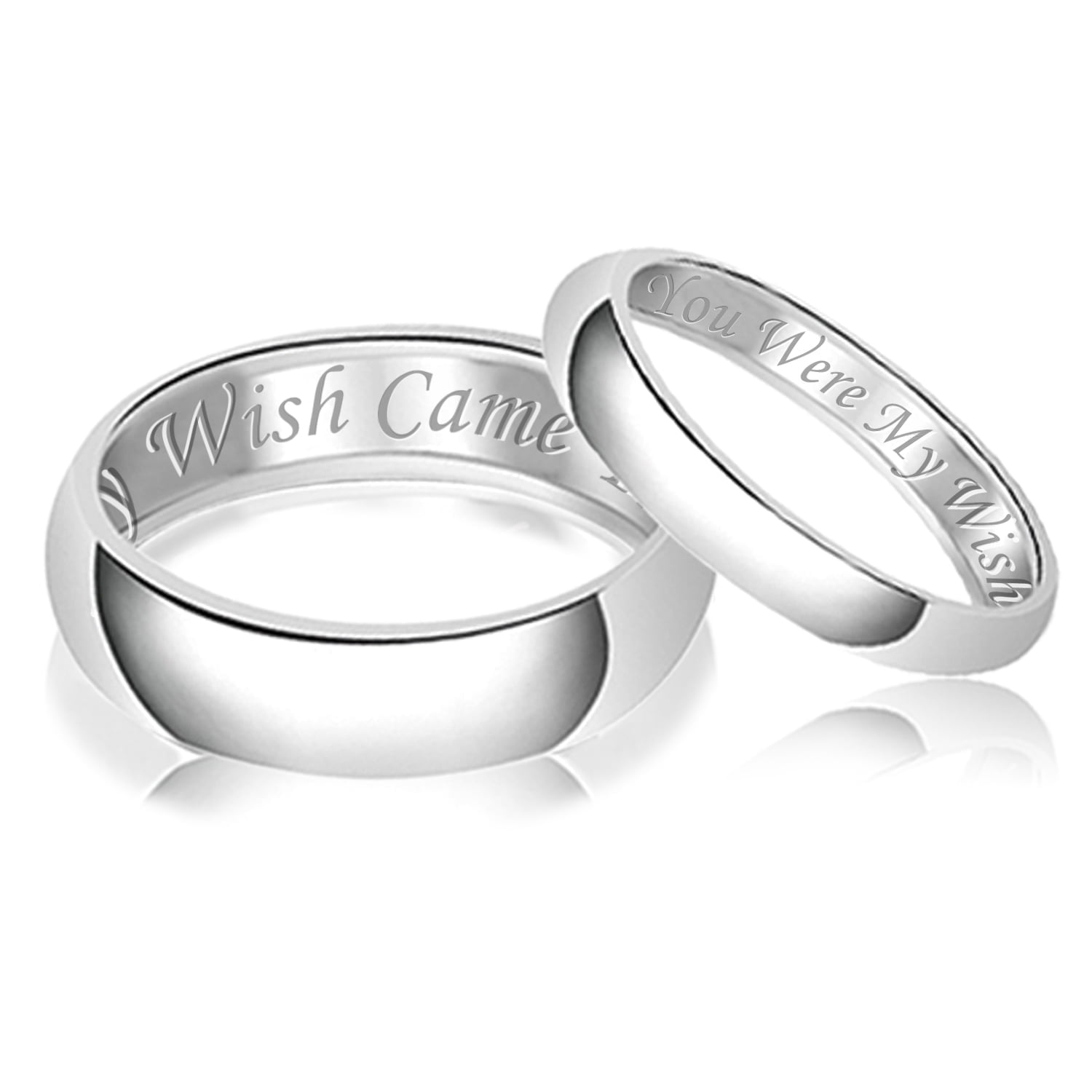 Tioneer His & Her Engraved You Were My Wish My Wish Came True Classic ...