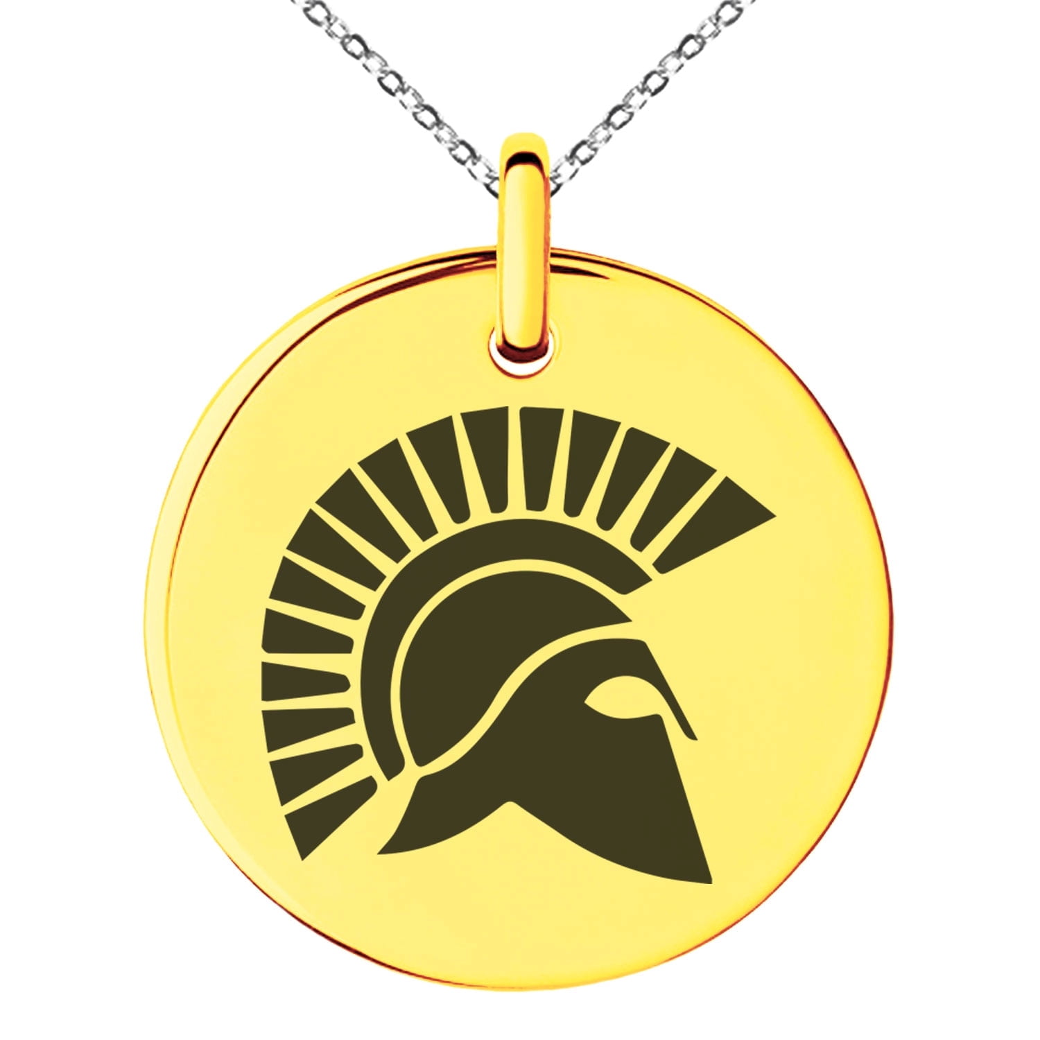 Tioneer Stainless Steel Ares Greek God of War Engraved Small Medallion ...