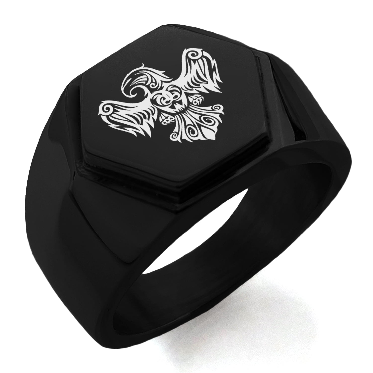 Tioneer Stainless Steel Aztec Power Strength Courage Rune Engraved ...