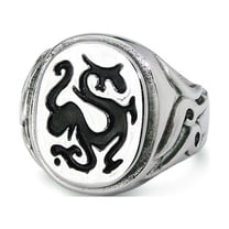 Tioneer Stainless Steel Skull Snake Biker Style Ring - Walmart.com