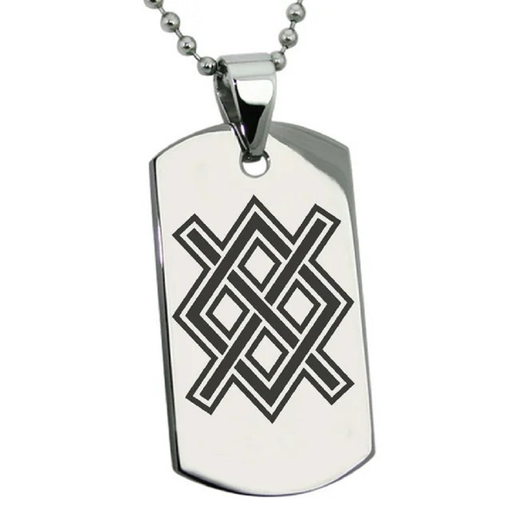 Tioneer Stainless Steel Gungnir Rune Viking Norse Engraved Dog Tag ...