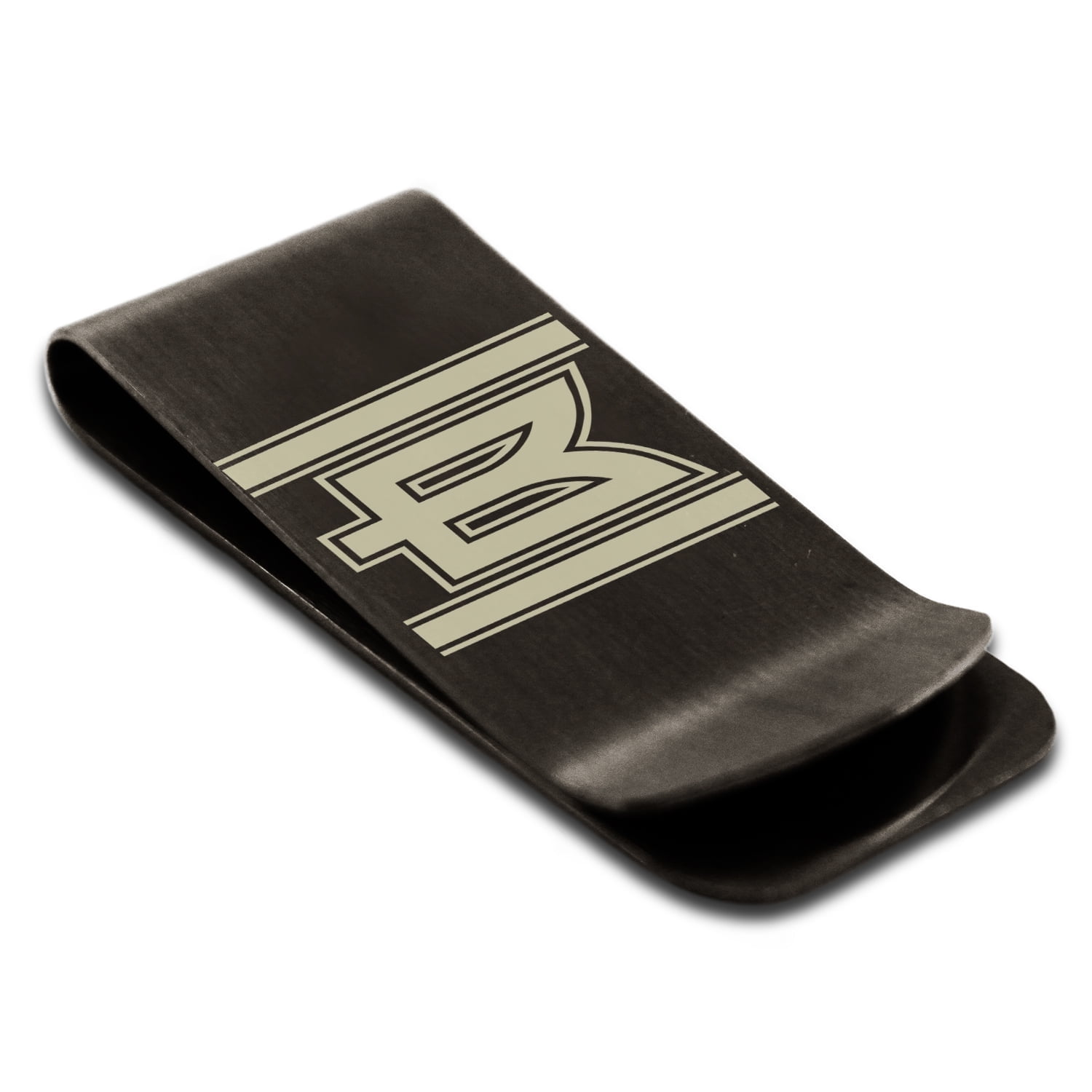 Tioneer Stainless Steel Letter B Initial Empire Monogram Engraved ...