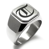 Metal Masters Men's Titanium Pinky Ring with Black Resin Inlay, Brushed ...