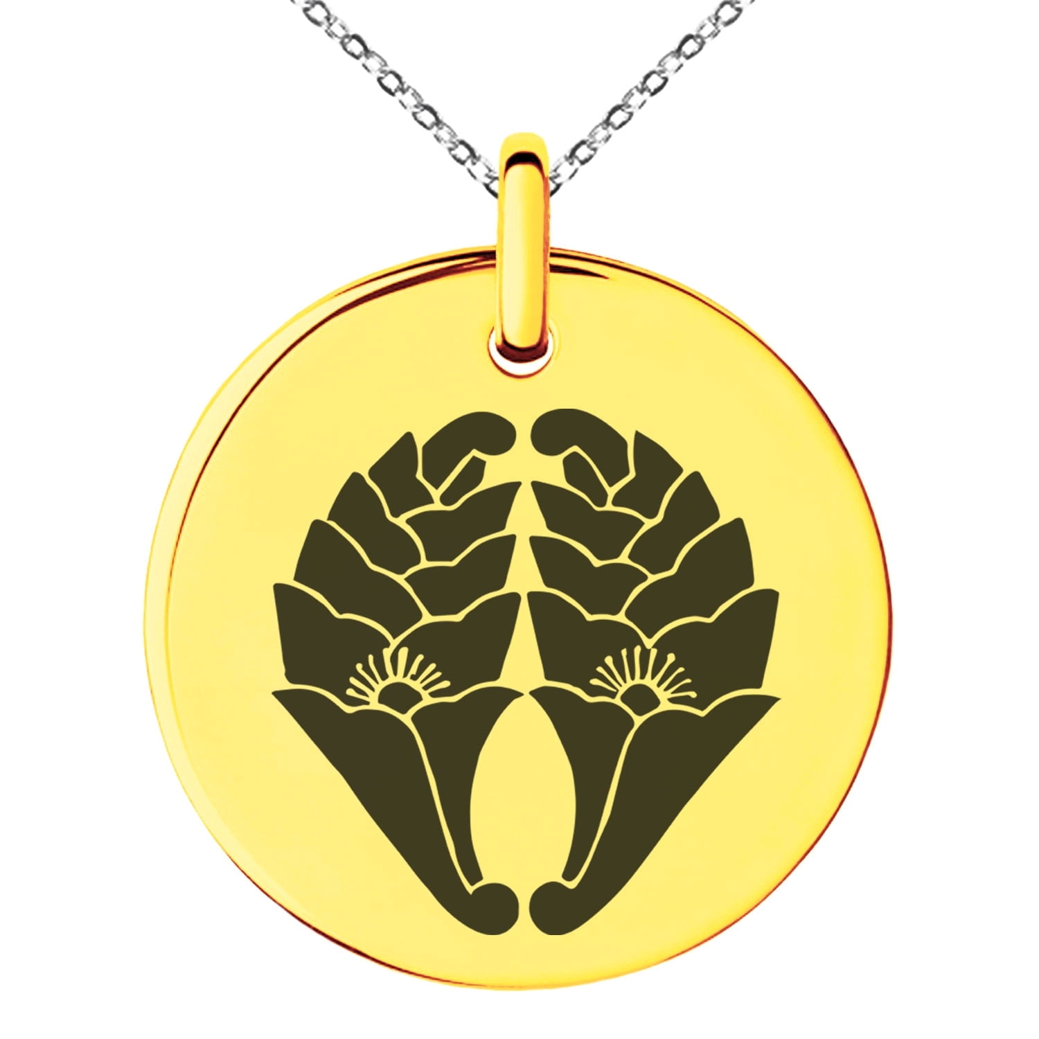 Tioneer Stainless Steel Nabeshima Samurai Crest Engraved Small ...