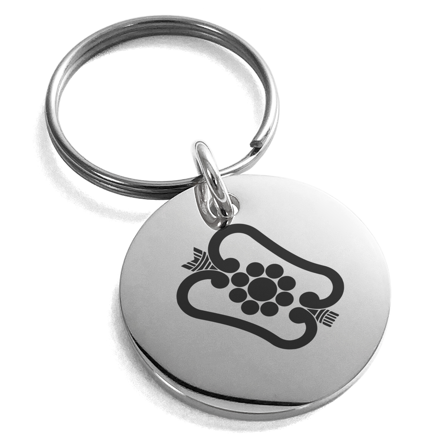 Tioneer Stainless Steel Obata Samurai Crest Engraved Small Medallion ...