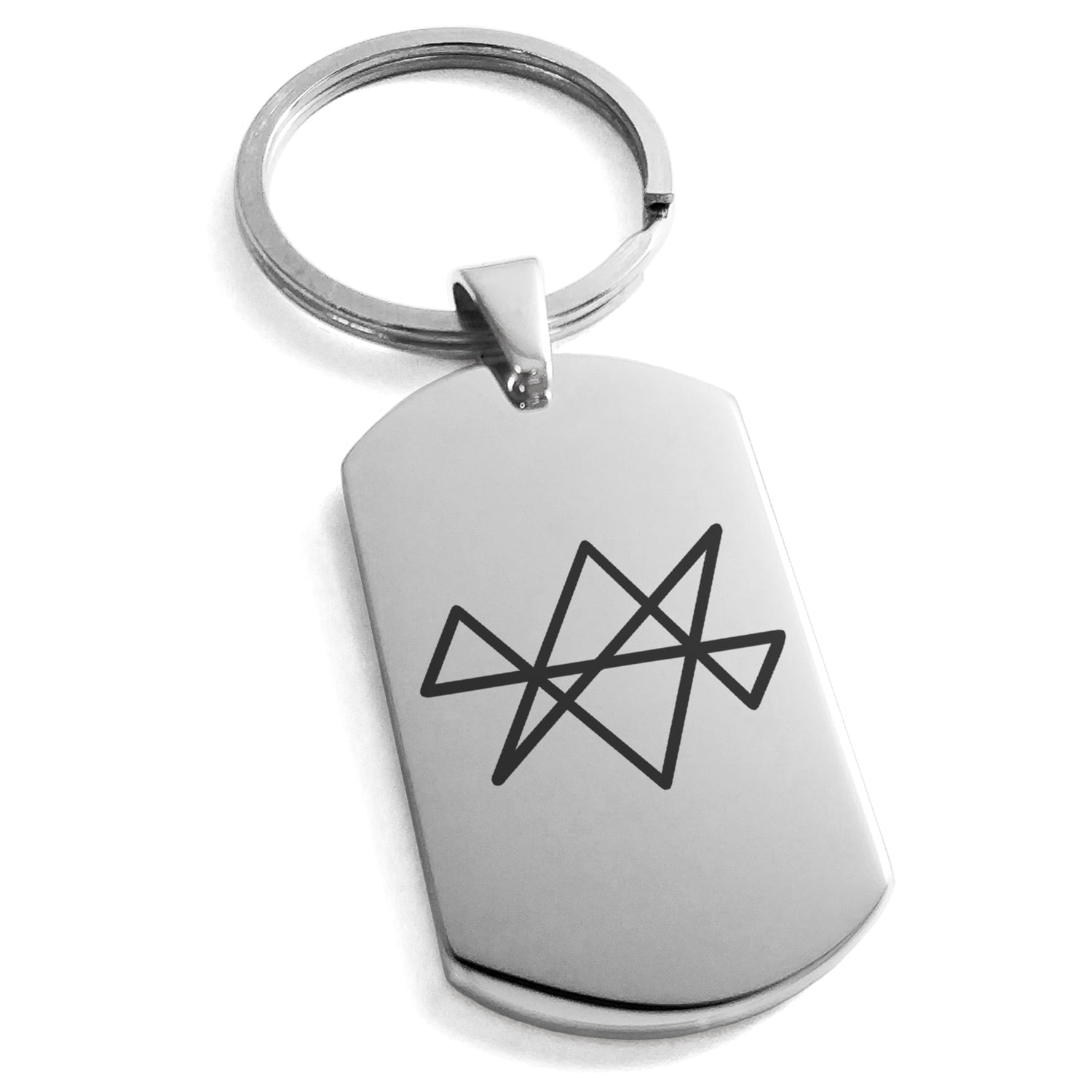 Tioneer Stainless Steel Reiki Midas Star Prosperity Engraved Dog Tag ...