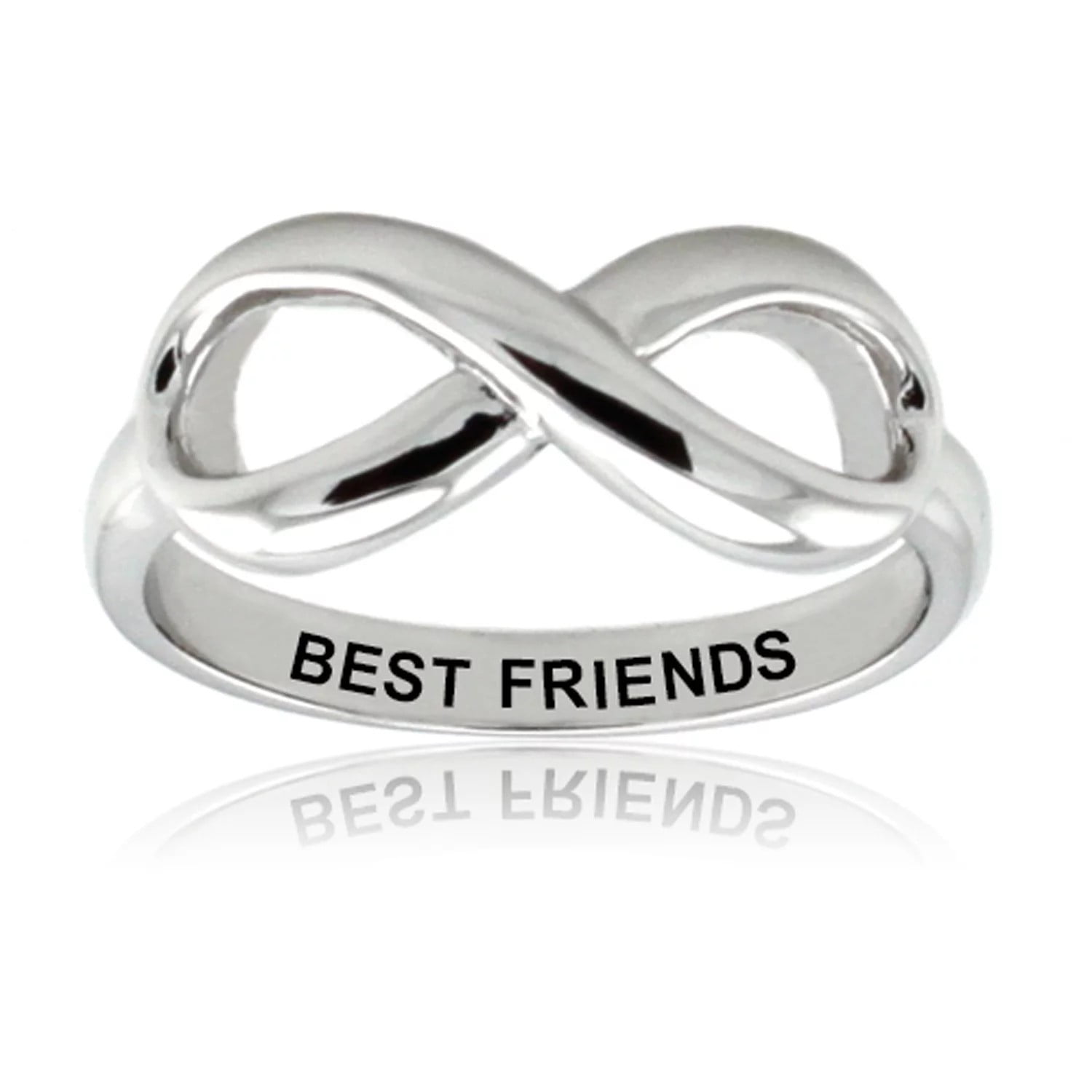 Tioneer Sterling Silver Classic Iconic Best Friends Infinity Symbol CZ ...