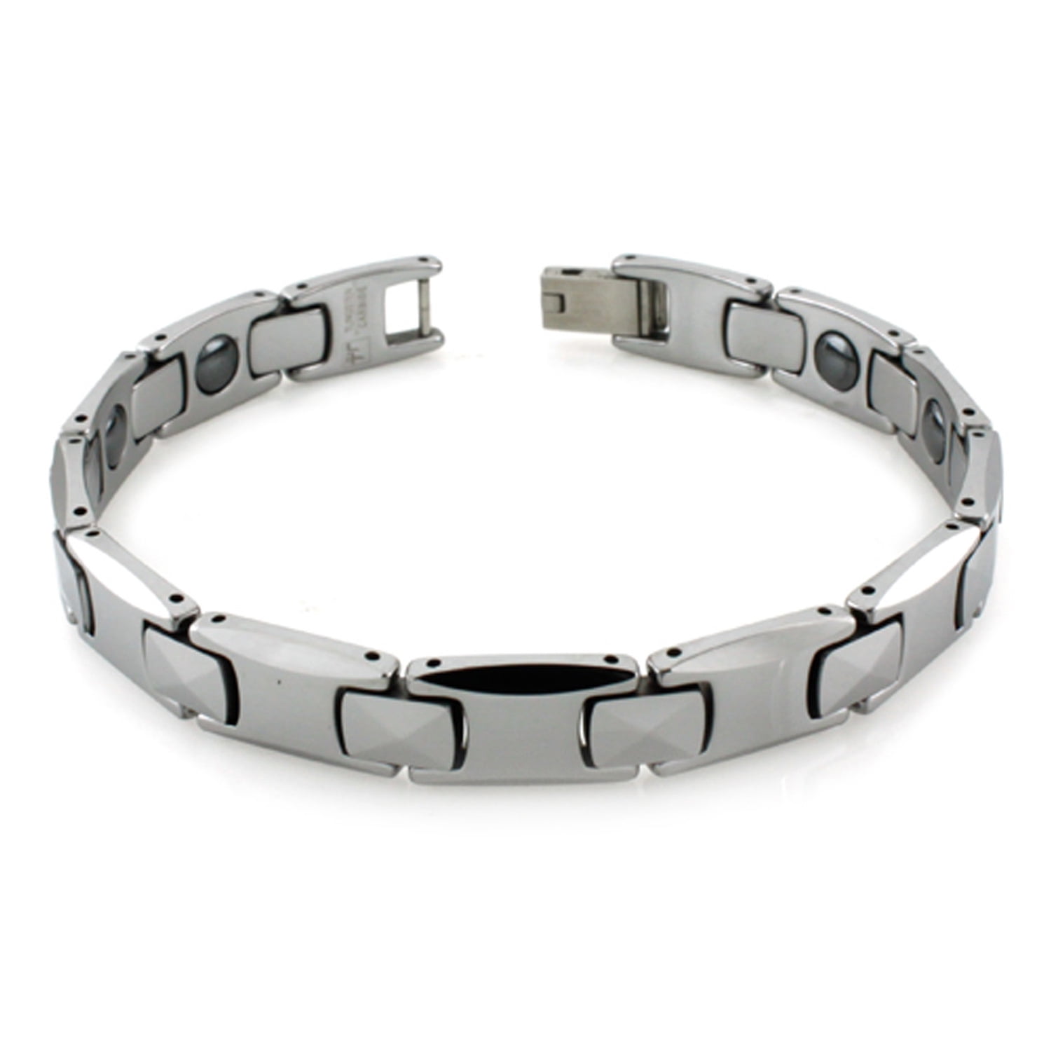 Tioneer Tungsten Carbide Faceted Magnet Link Bracelet - Walmart.com