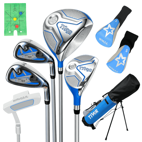 Tivor 5-Piece Kids Golf Club Set Right Hand for Ages 8-10 (52-58 Inch ...