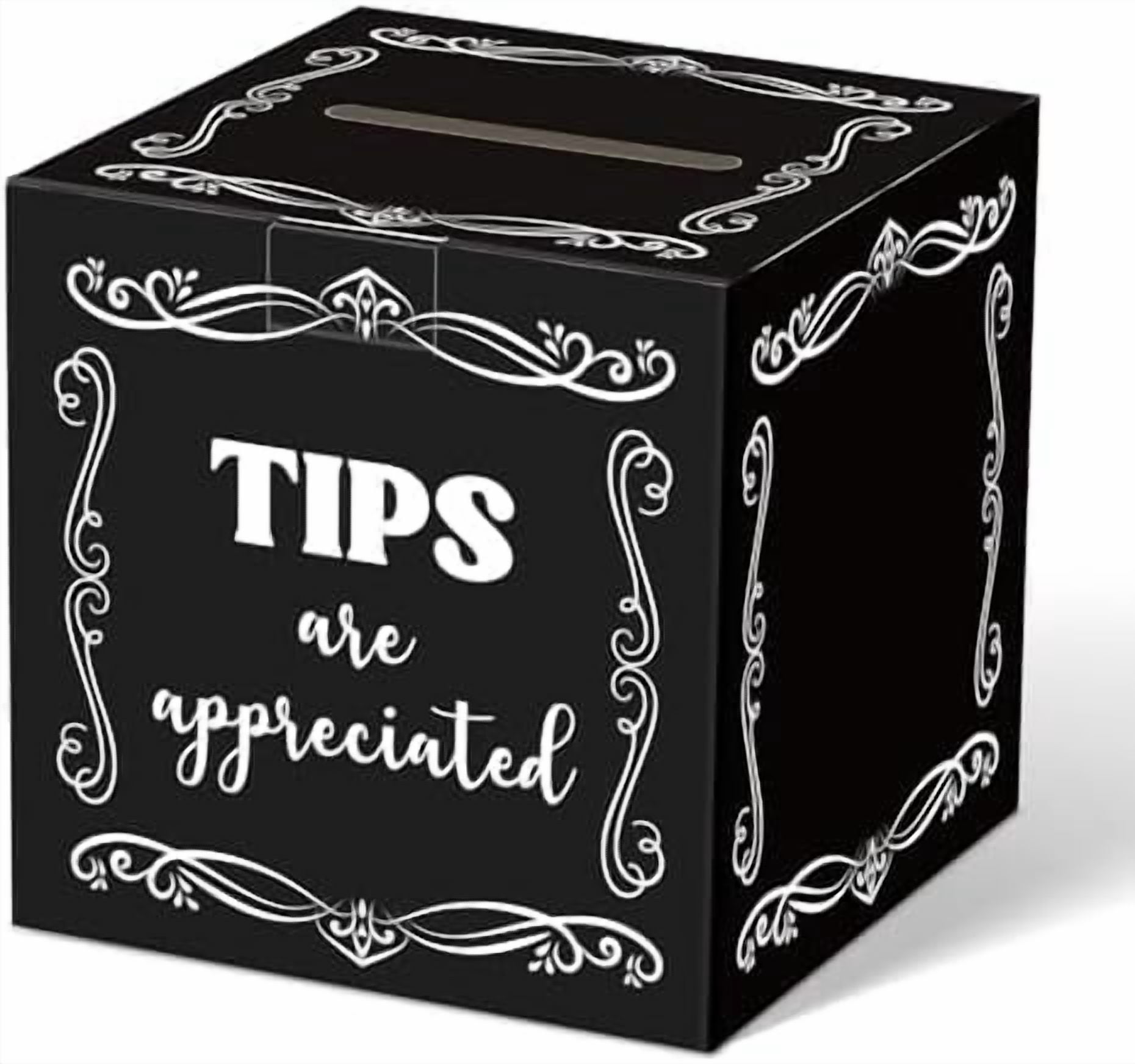 Tip Jar 6 Inches Plastic Tip Jar Box for Bartende Donation Bucket Money ...
