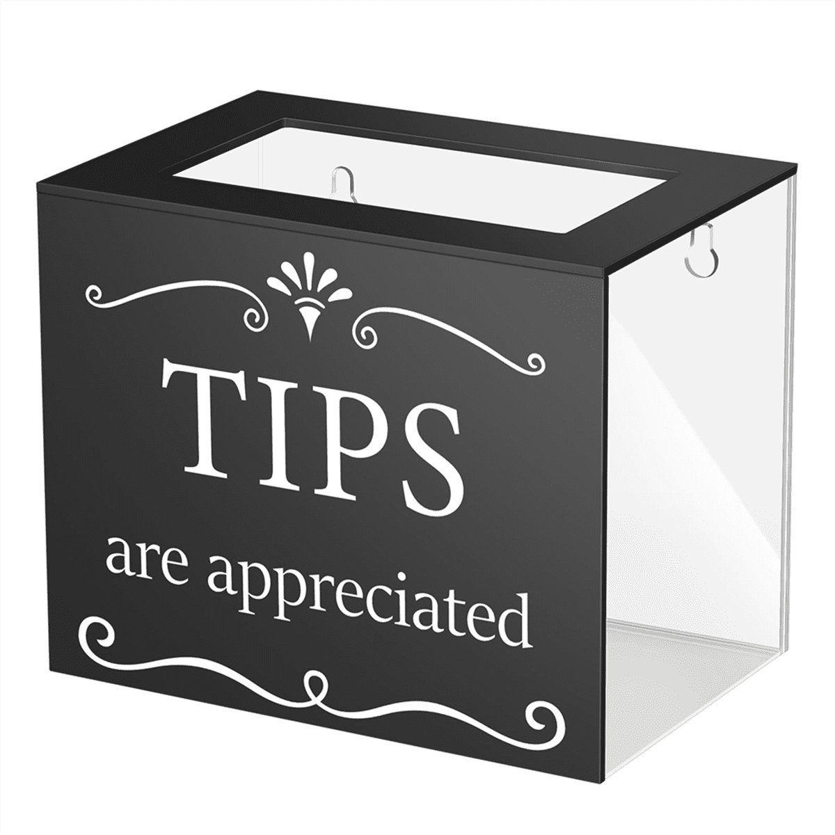 Tip Jars for Money Acrylic Cash Box Donation Bucket 6x4x5 Inch Storage ...