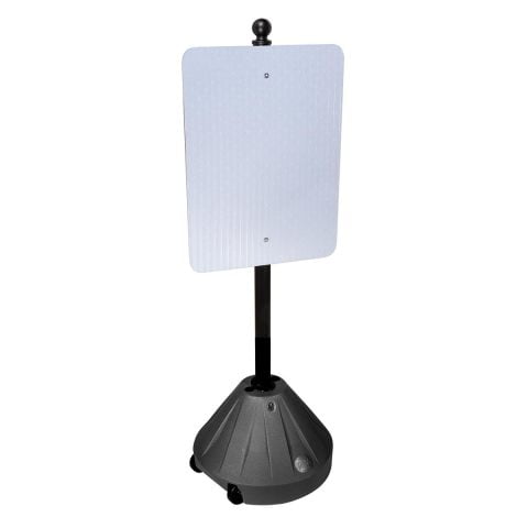 Tip 'N Roll Portable Pole Sidewalk Sign Holder - PP2 - Walmart.com
