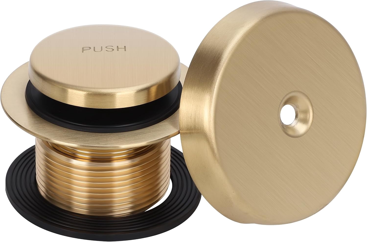 Tip-Toe Tub Drain Trim Kit with One Hole Overflow Faceplate Conversion ...