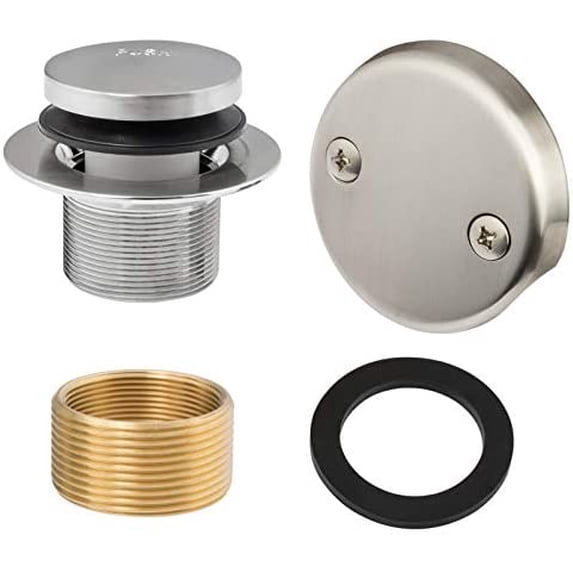 Tip-Toe Tub Trim Set with Two-Hole Overflow Faceplate, Replacement Bath ...