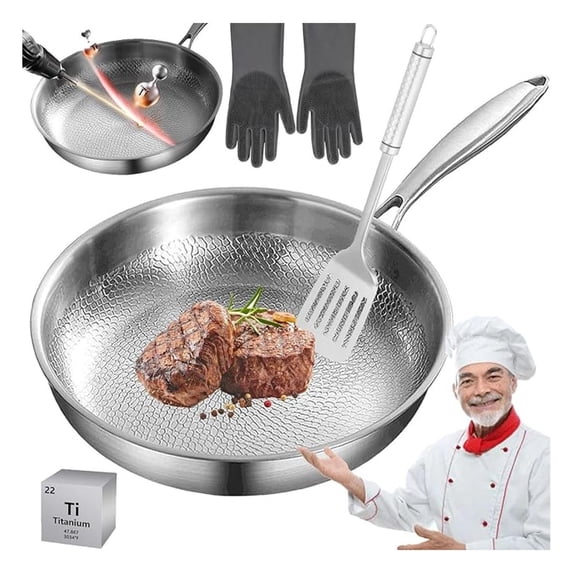 Tipanexi Titanium Non Stick Pan, 2026 Upgrade 100% Non-Toxic Titanium ...