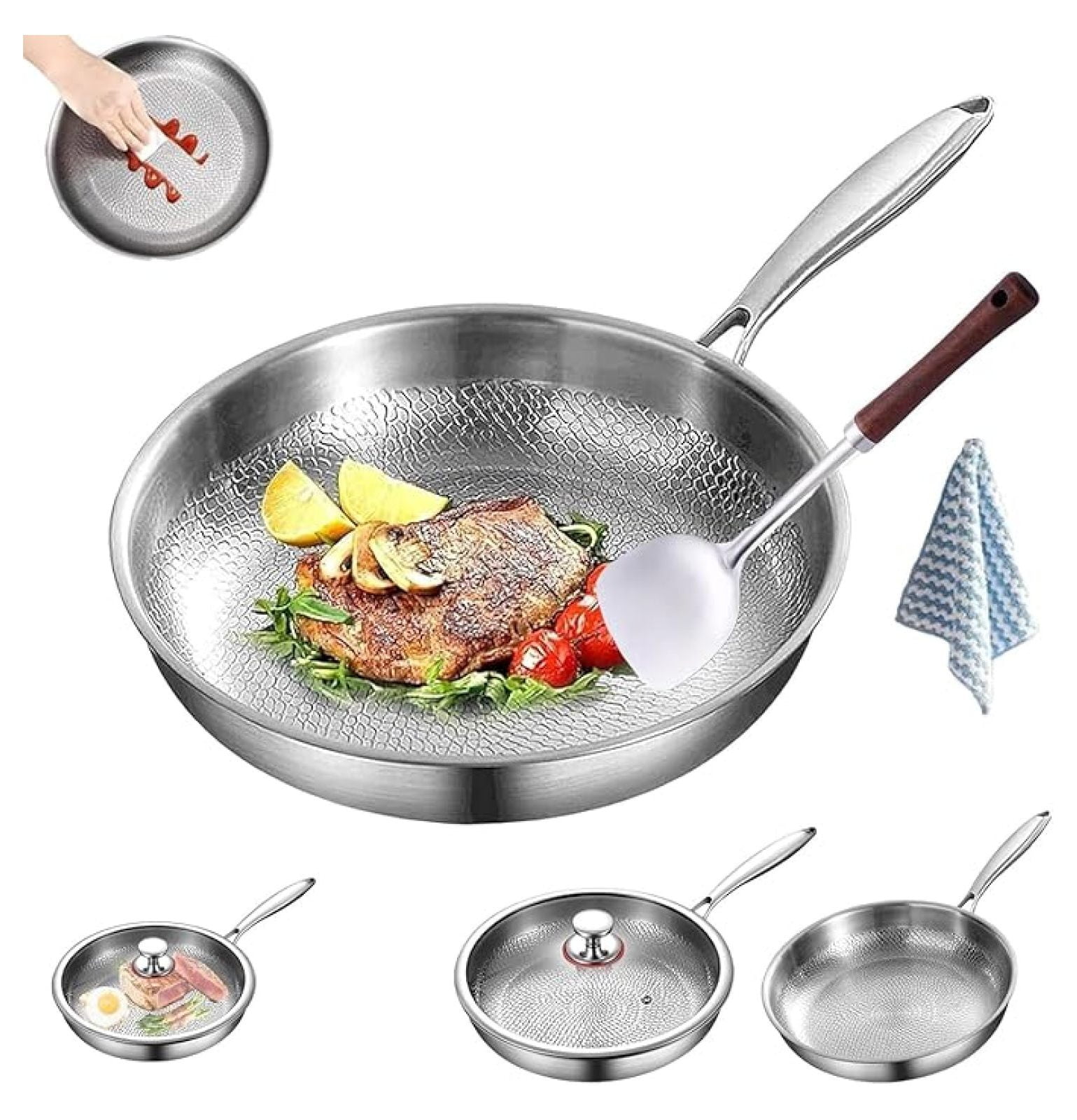 Tipanexi Titanium Pan Pro with Lid, 2026 New Titanium Cooking Pan ...