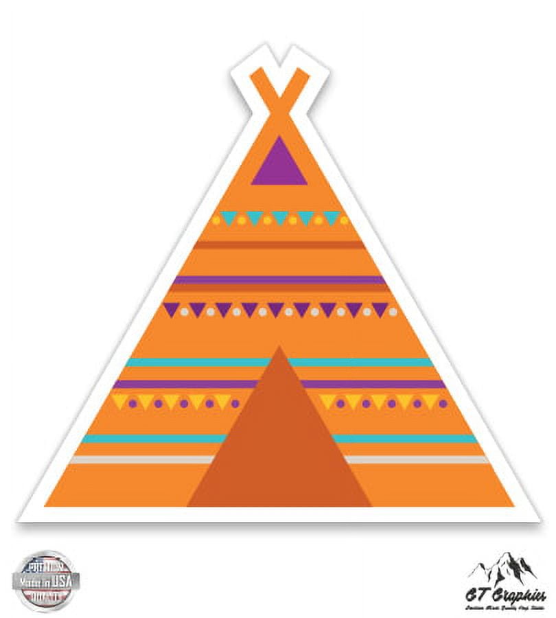 Tipi Graphic - 5" Vinyl Sticker - For Car Laptop I-Pad - Waterproof ...