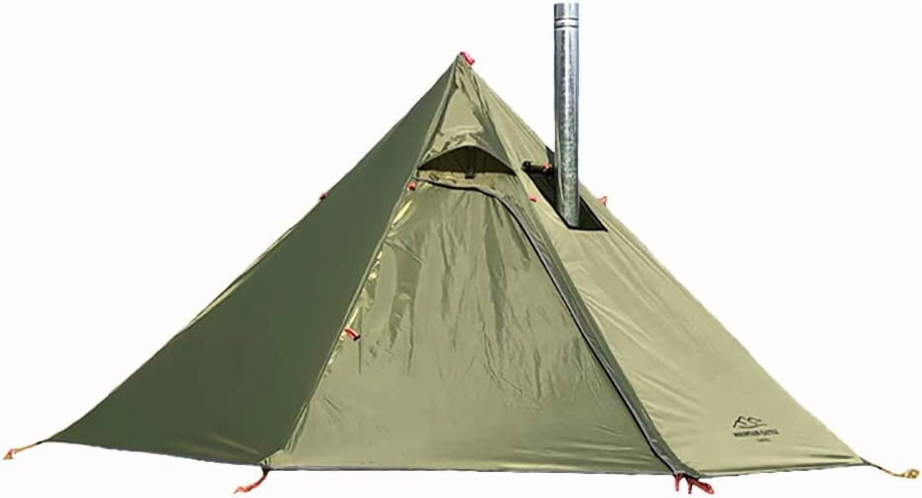 Tipi Hot Tent with Fire Retardant Stove Jack for Flue Pipes, 2~3 Person ...