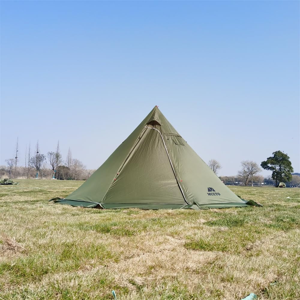 Tipi Tent with Stove Jack Tipi Tent for Camping Tipi Hot Tent 4-6 ...