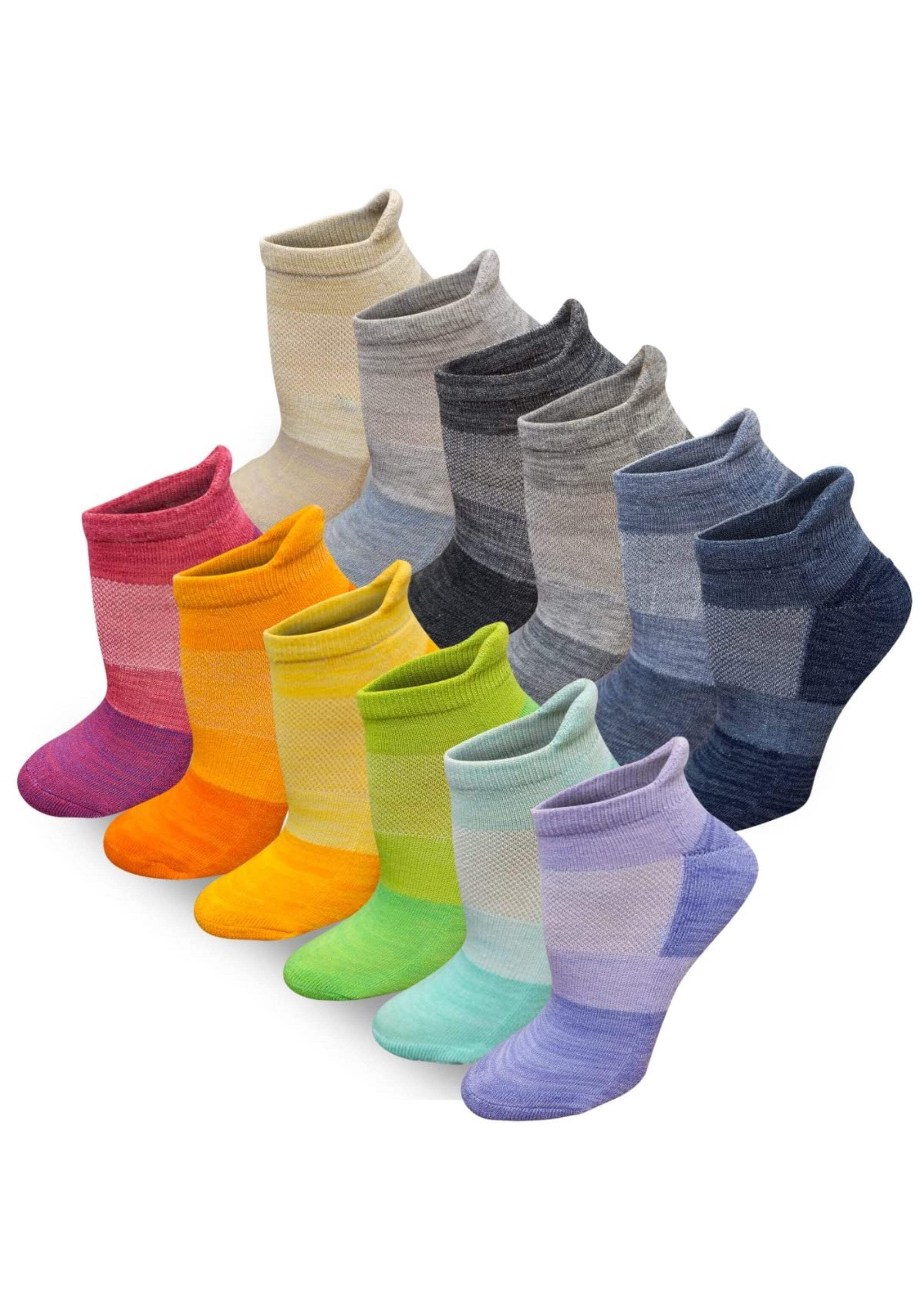 Tipi Toe Women's Athletic Cushioned Comfort Running Ankle Socks (12 ...