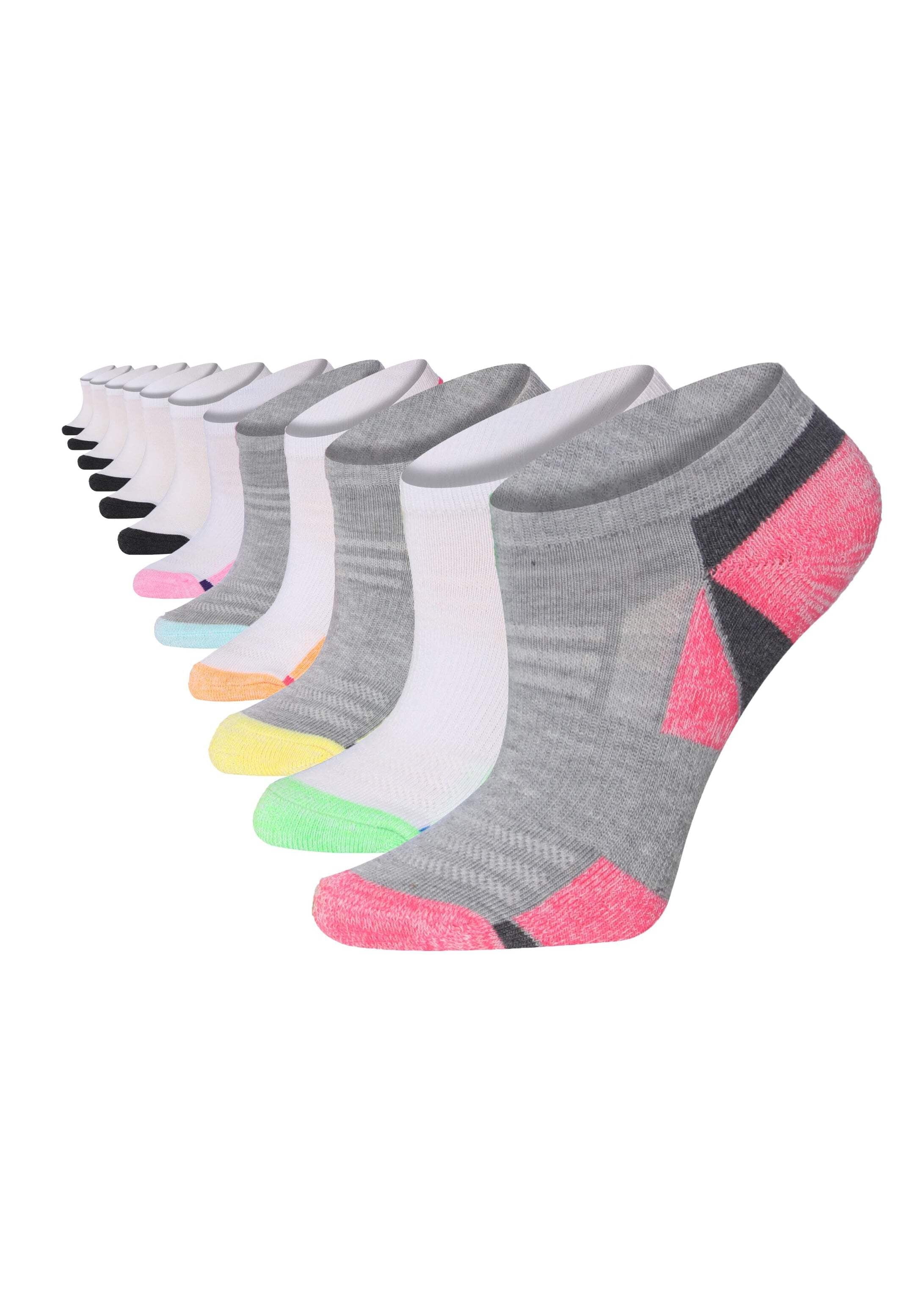 Tipi Toe Cushioned Sport Socks for Women Multi-Color (12 Pairs ...