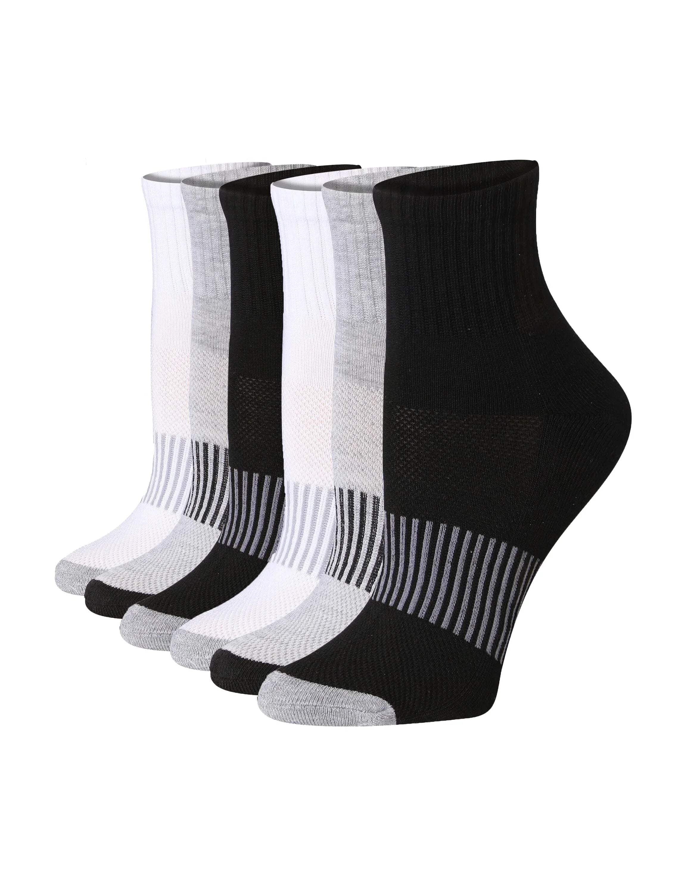 Tipi Toe Women's 6-Pairs Athletic Performance Quarter Socks | Moisture ...